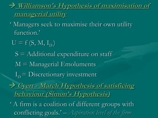Objectives Of Firms | PPT
