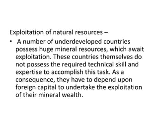 Objectives of foreign direct investment | PPTX