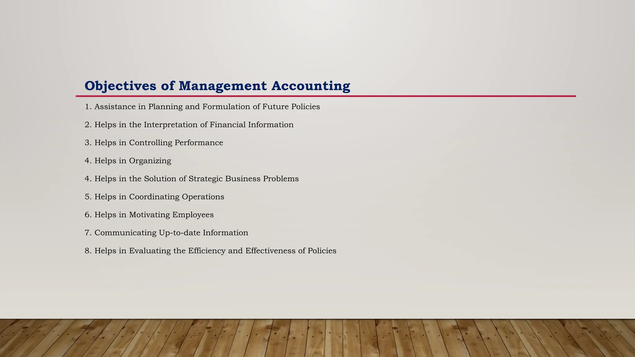 Objectives of Management Accounts in Management | PPTX