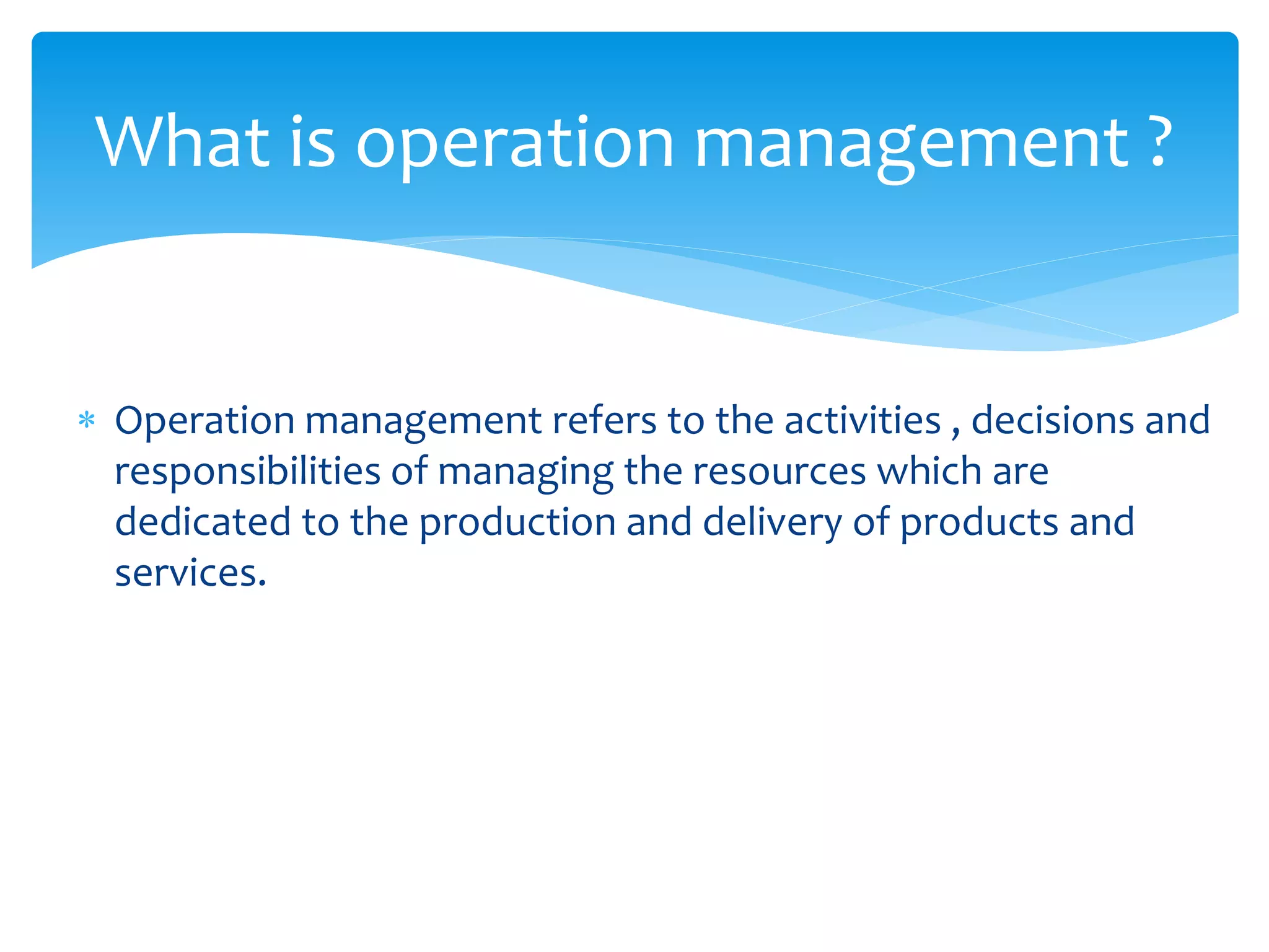 Objectives of operation management in paint industry | PPT