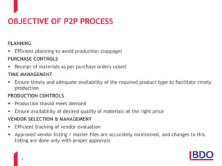 Objectives of p2 p process and cycle | PPTX