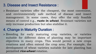 Objectives of plant breeding || Plant Breeding and Genetics || Chethan ...