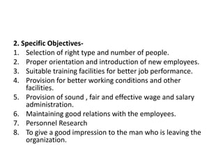 Objectives of Personnel Management and HRM(1) | PPTX