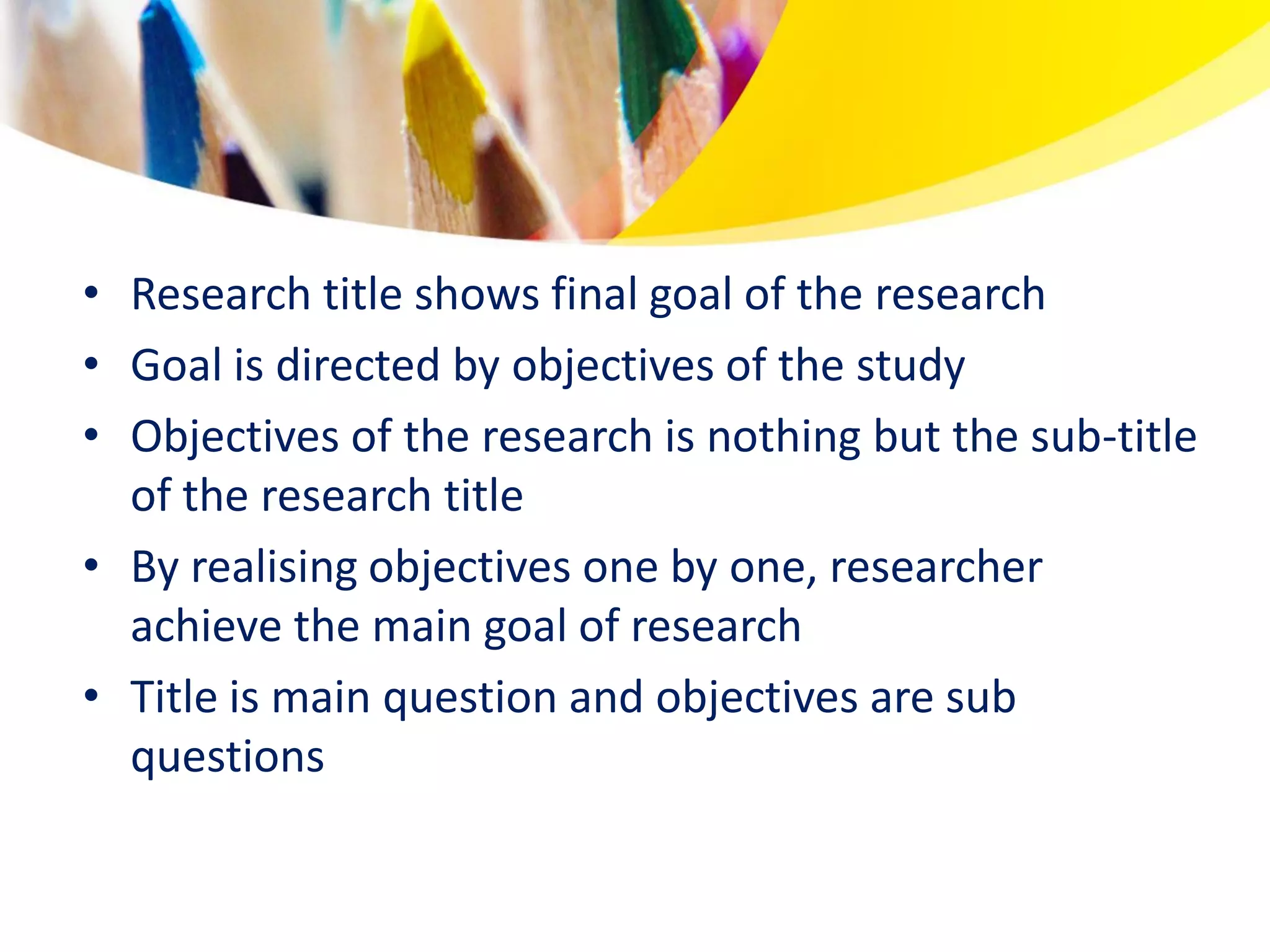 Objectives of research | PPT