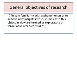 OBJECTIVES OF RESEARCH.pptx | Science