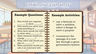 Objectives of science education & Blooms and Revised Bloom's taxonomy ...