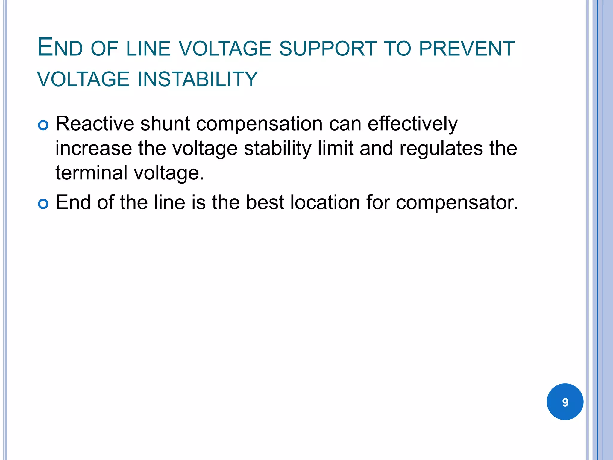 Objectives of shunt compensation | PPTX