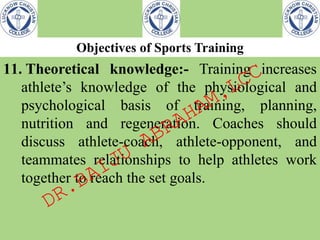 Objectives of sports training | PPTX