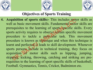Objectives of sports training | PPTX