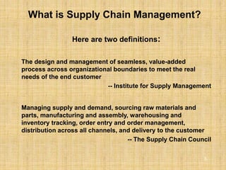 Objectives of supply chain management | PPTX