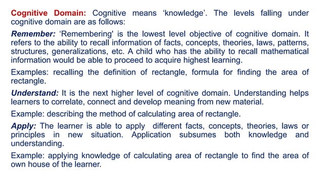 Objectives of teaching mathematics & Blooms Taxonomy | PPTX