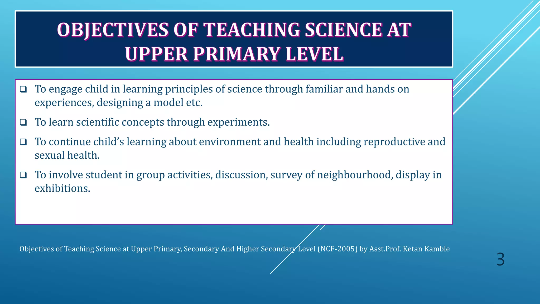 Objectives of teaching science | PPTX