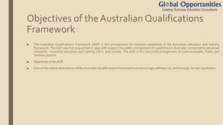 Objectives of the Australian Qualifications Framework | PPT