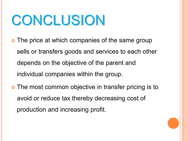 Objectives Of Transfer Pricing objectives-of-transfer-pricing