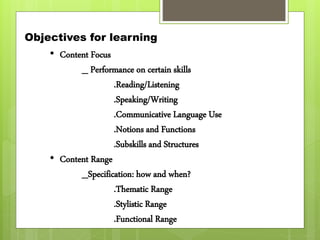 Objectives references testing | PPT