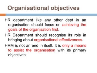 Objectives, scope and functions of hrm | PPTX