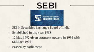 OBJECTIVES OF SEBI | PPTX