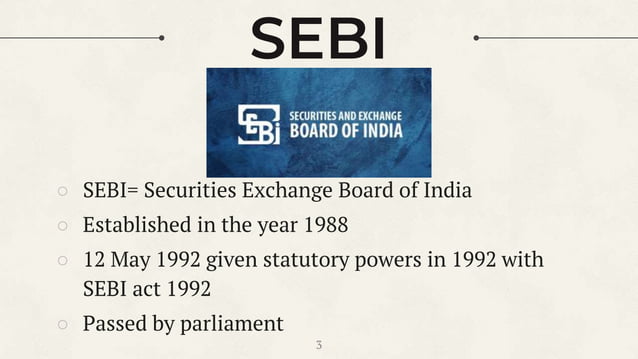 OBJECTIVES OF SEBI | PPTX