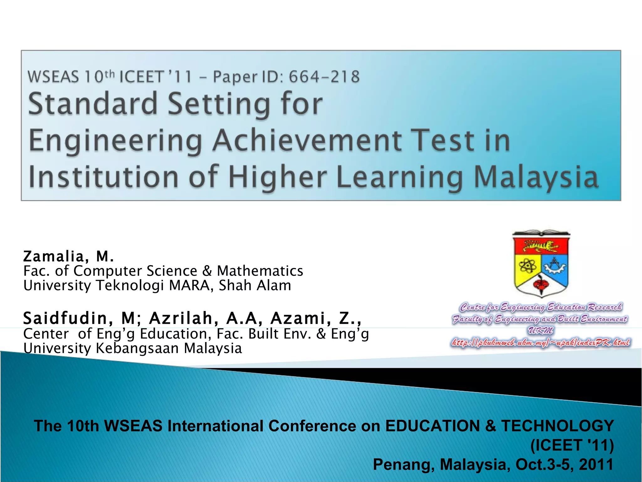 Objective Standard Setting_An application of Many Facet Rasch Model | PPT