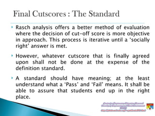 Objective Standard Setting_An application of Many Facet Rasch Model | PPT