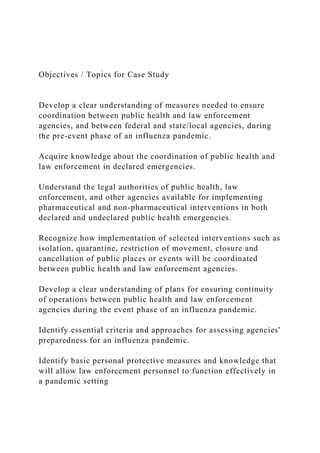 Objectives Topics for Case StudyDevelop a clear understa.docx