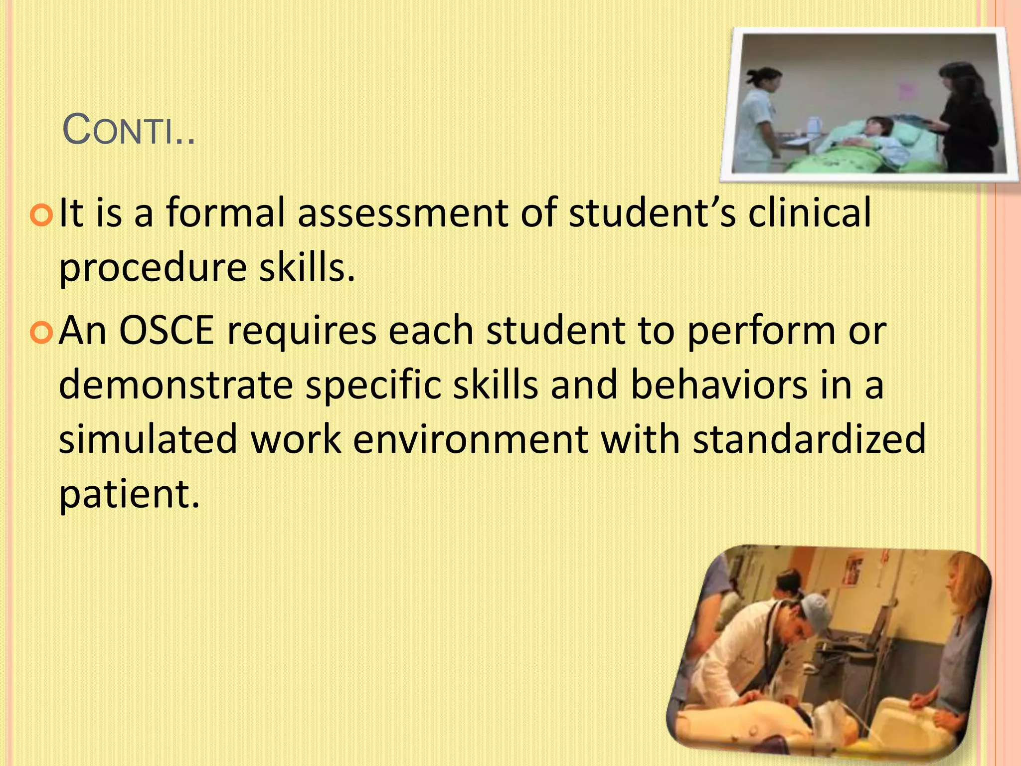 Objective Structured Practical/Clinical Examination | PPTX