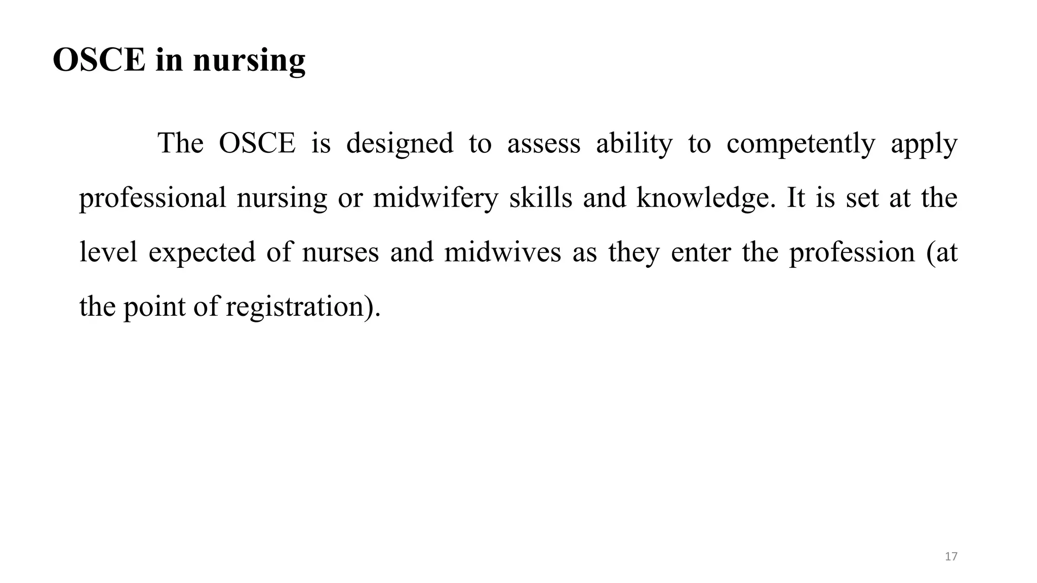 Objective Structured Clinical Examination Osce Ppt