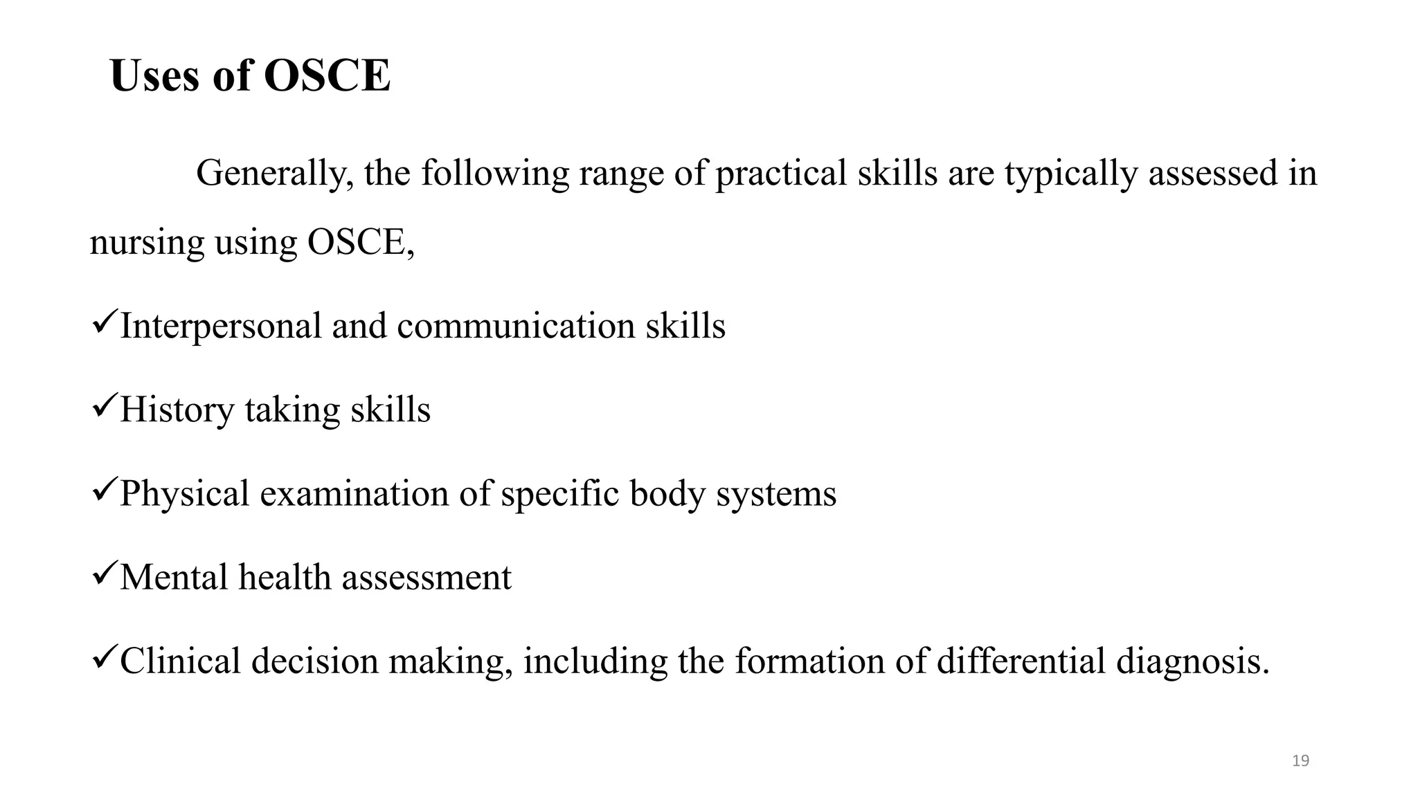 Objective Structured Clinical Examination Osce Ppt