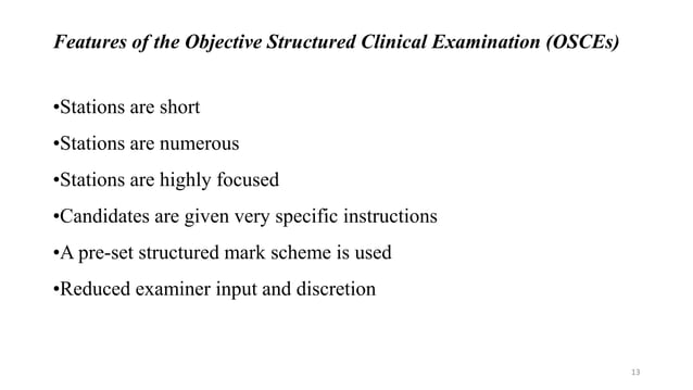 Objective Structured Clinical Examination (OSCE) | PPTX | Medical Tests ...