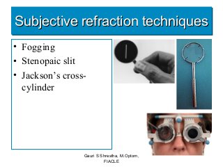 Objective, subjective and cyclopegic refraction | PPT