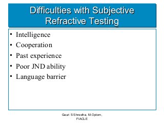 Objective, subjective and cyclopegic refraction | PPT