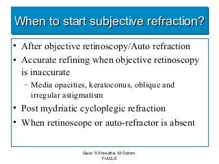 Objective, subjective and cyclopegic refraction | PPT