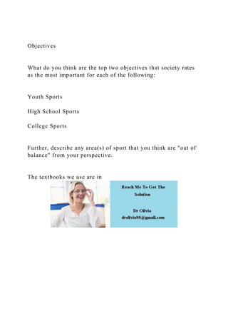 ObjectivesWhat do you think are the top two objectives that .docx