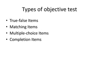 Objective test | PPTX
