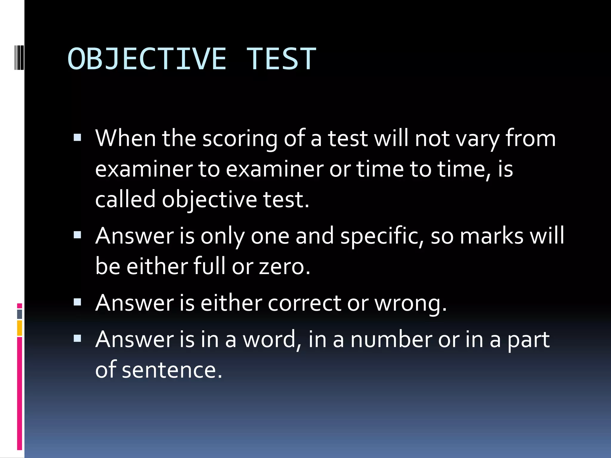 Objective test | PPTX