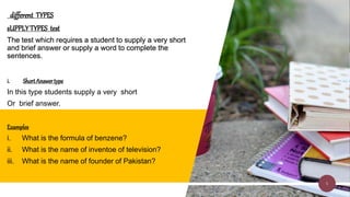 Objective test,,,Assessment of education | PPT