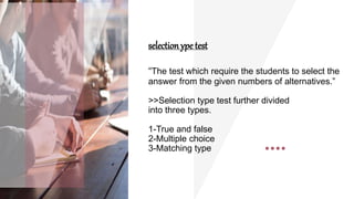 Objective test,,,Assessment of education | PPT