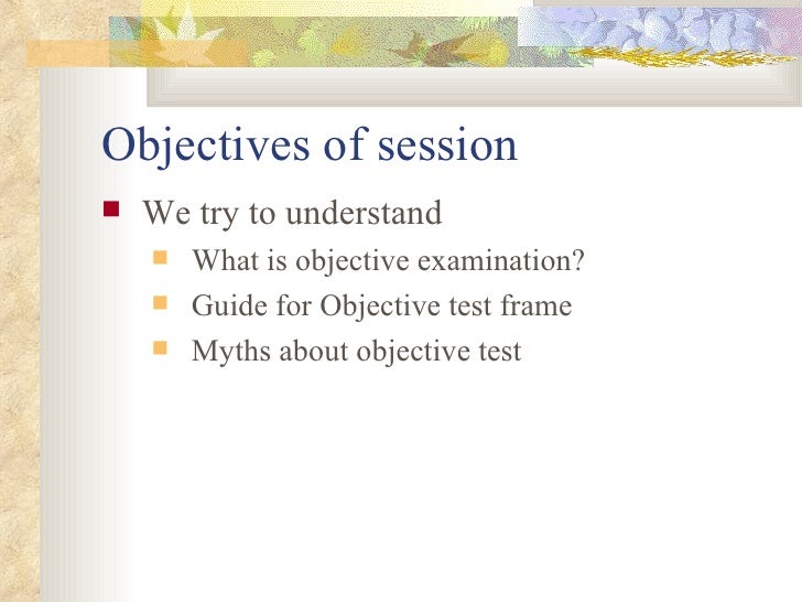 Objective Test Guide