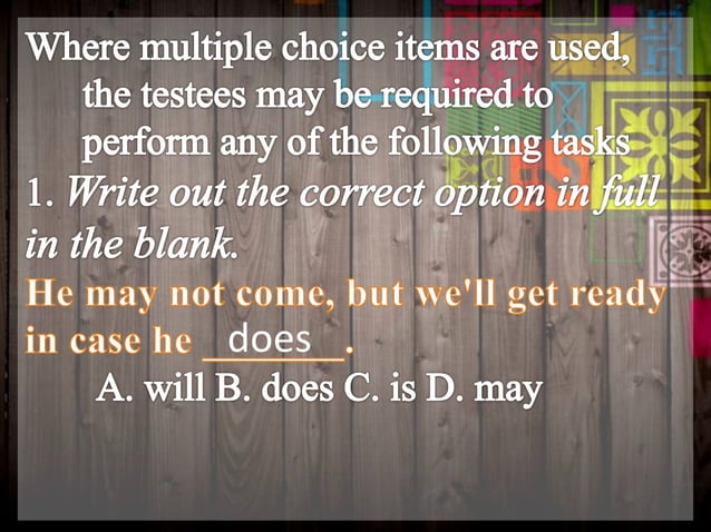Objective Testing Ppt Free Download 1886