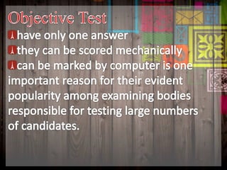 Objective testing | PPT