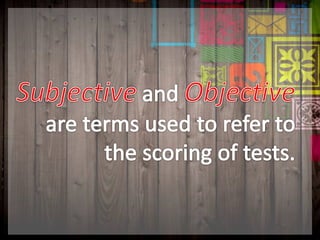 Objective testing | PPT