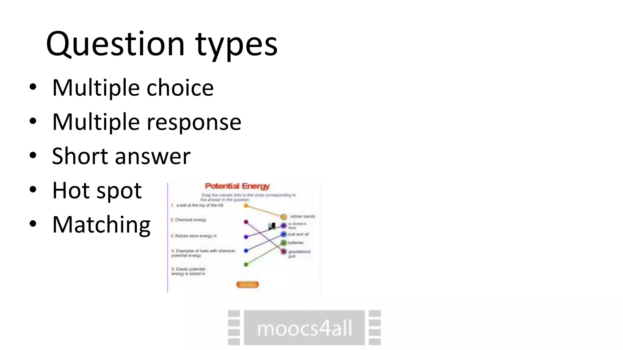 Objective tests for MOOCs | PPTX