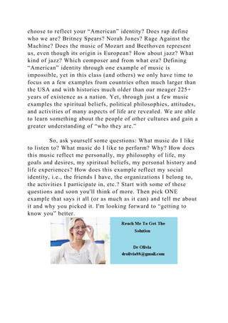 Objective To better understand how music reflects personal and so.docx