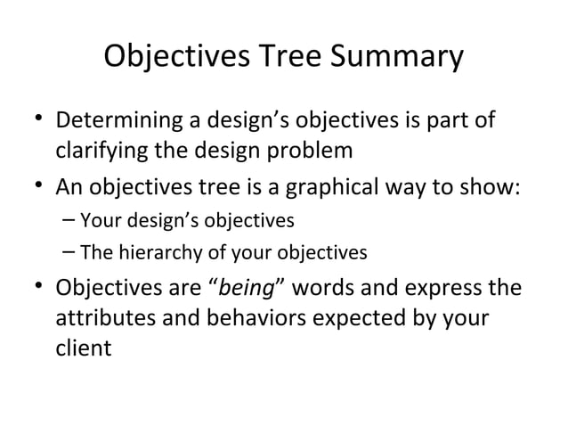 Objective tree method | PPT