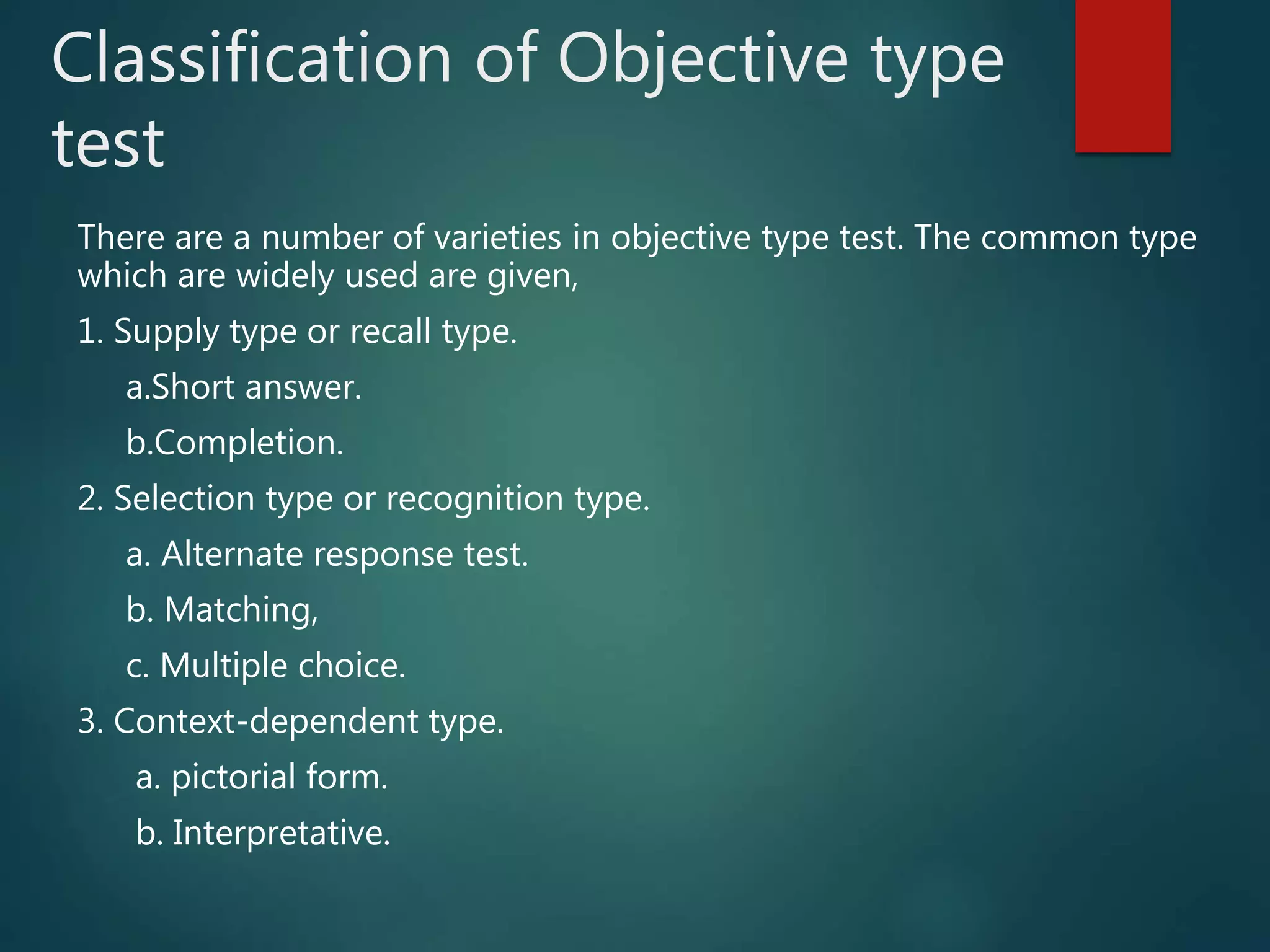 Objective type test | PPTX