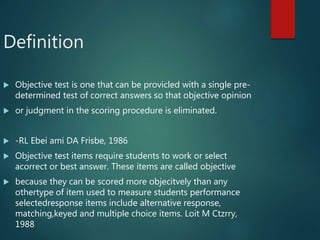Objective type test | PPTX