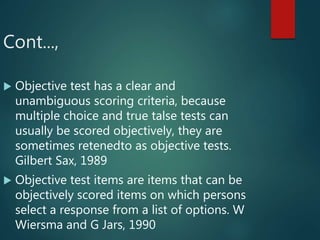 Objective type test | PPTX