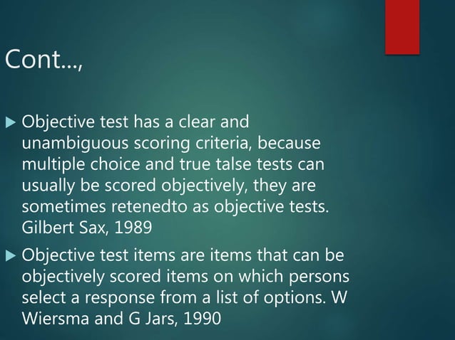 Objective type test | PPTX