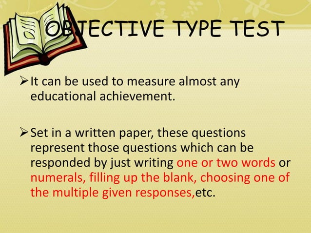 Objective type test | PDF | Standardized Testing | Educational Assessment