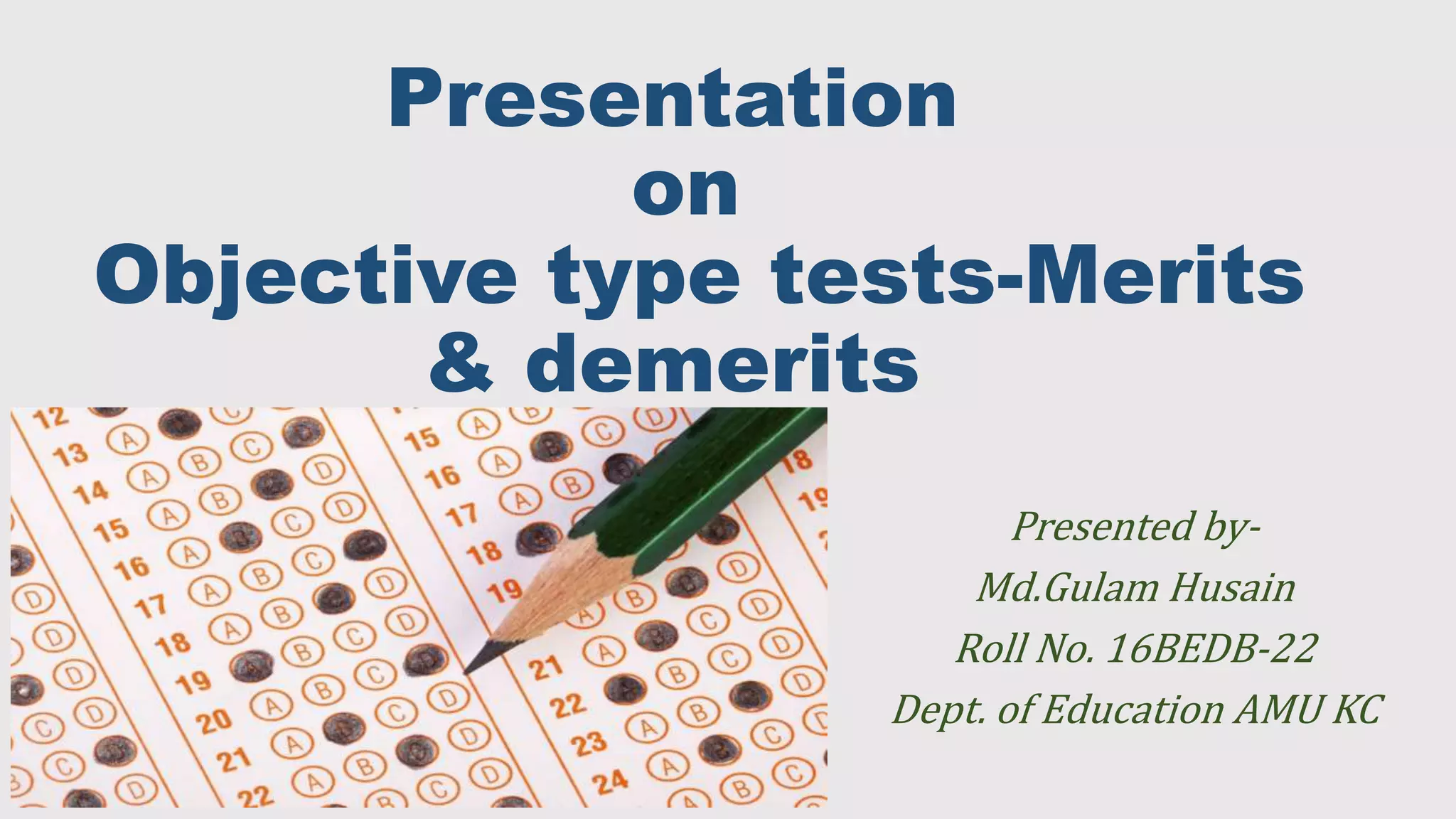 Objective type tests items - Merits and Demerits || merits and Demerits ...